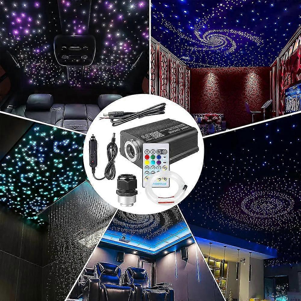 12V 16W RGBW OBD2 Car Roof Fiber Optic Lights Star Starry Sky Ceiling ...