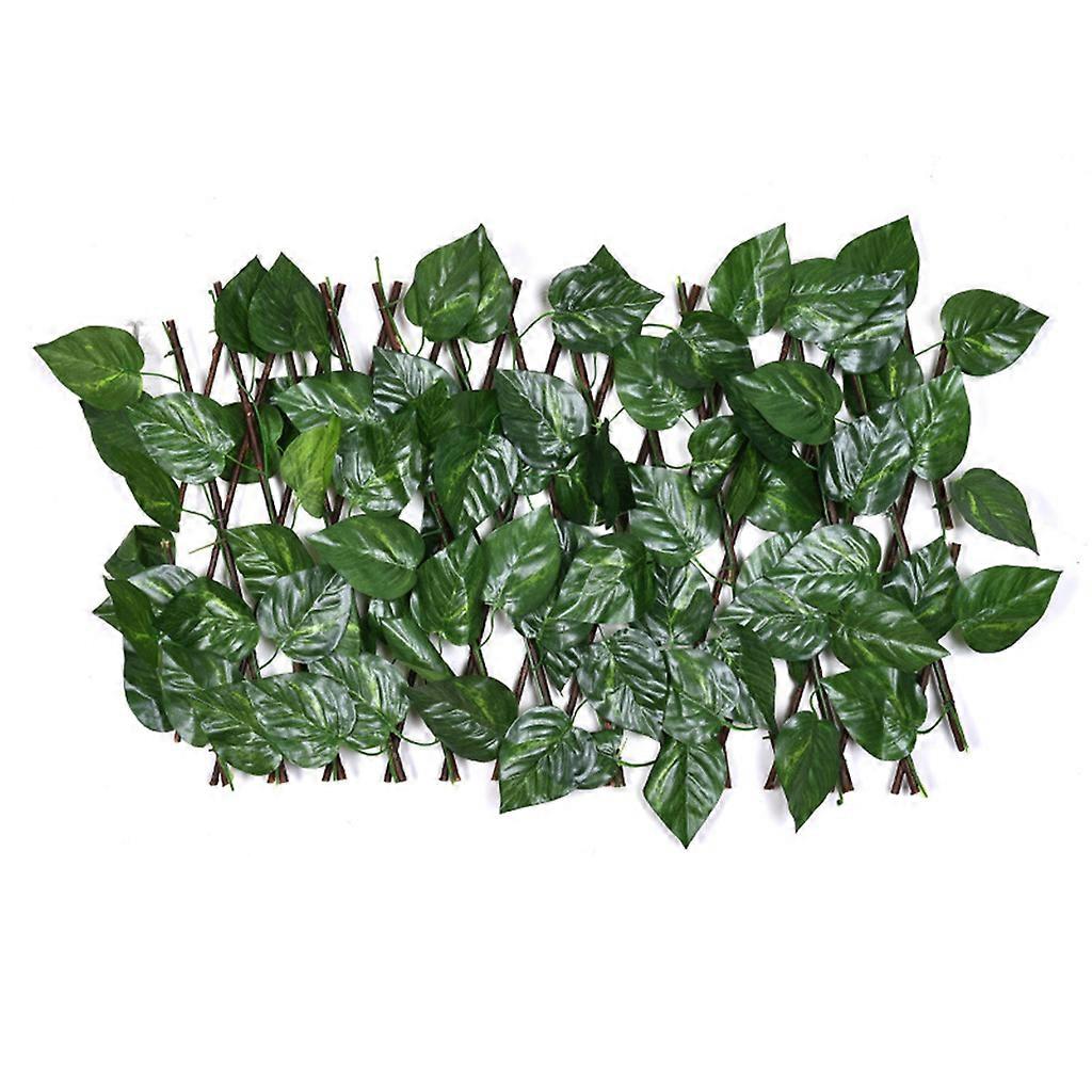 Retractable Simulation Fence Artificial Plant Leaves Hedges Privacy ...