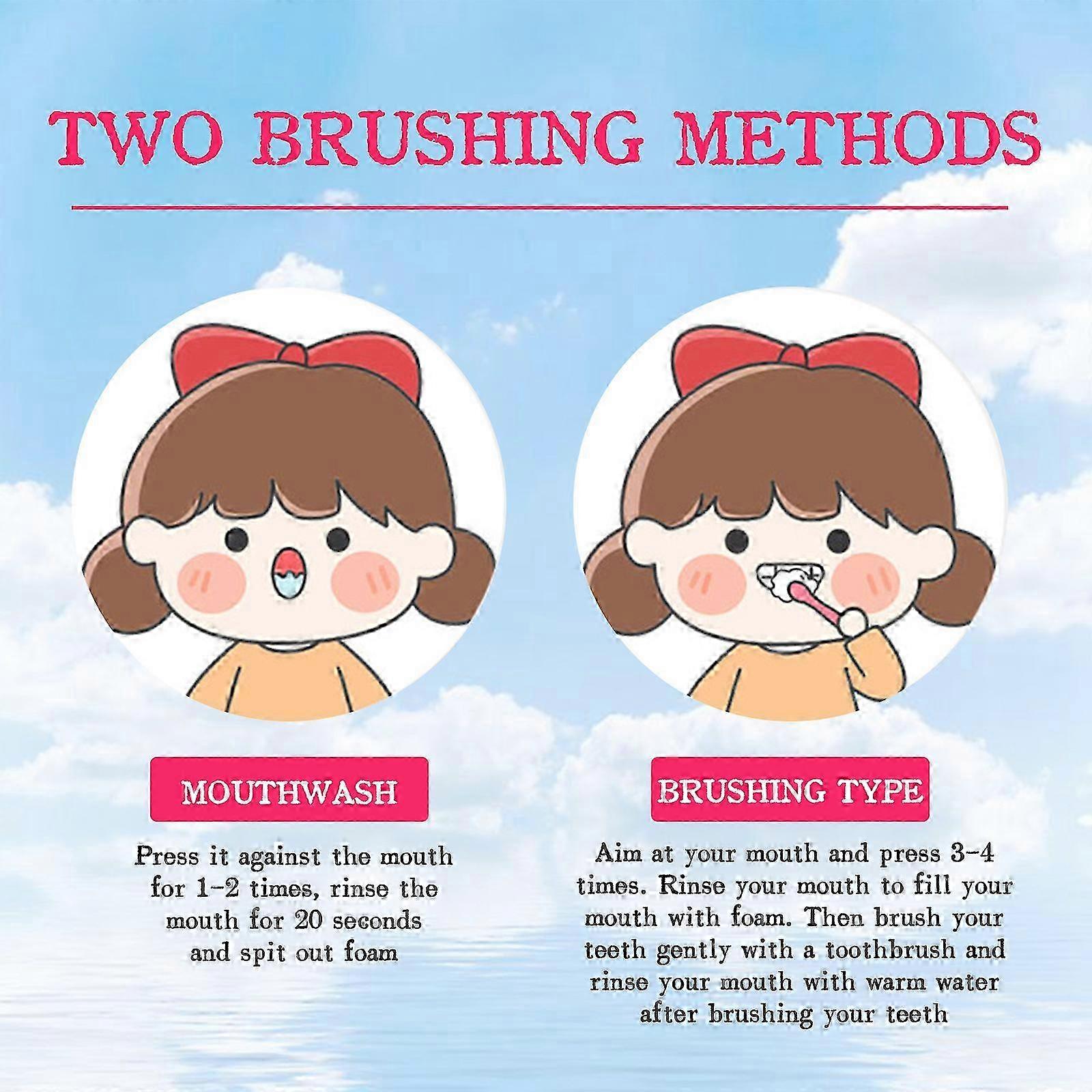 Jaysuing Children's Foam Tooth Cleaning Mousse Toothpaste Anti-Cavity ...