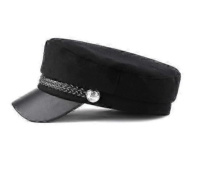 Chauffeur Top Cap Black Beret Driver Costume Hat Fancy Dress Octagonal ...