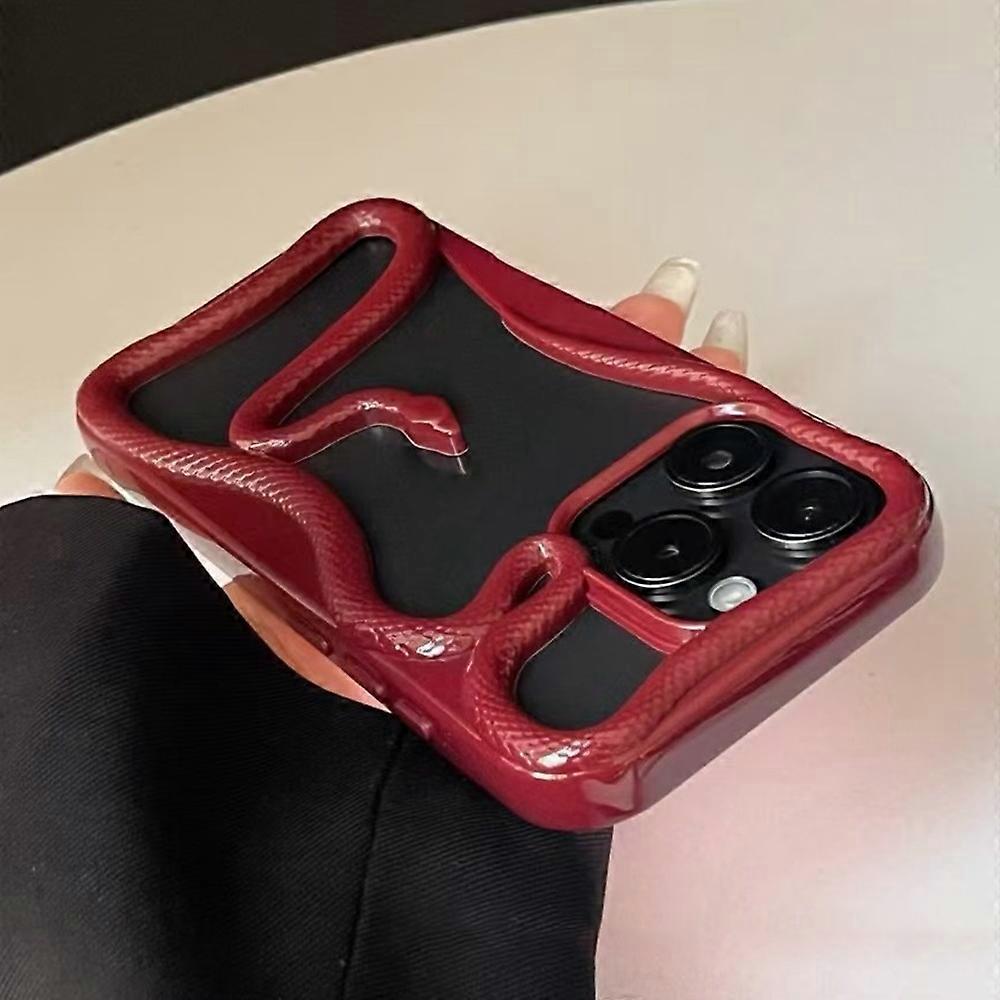 For iPhone 16 Pro Max Bumper Case 3D Snake Hollow TPU Phone Cover ...