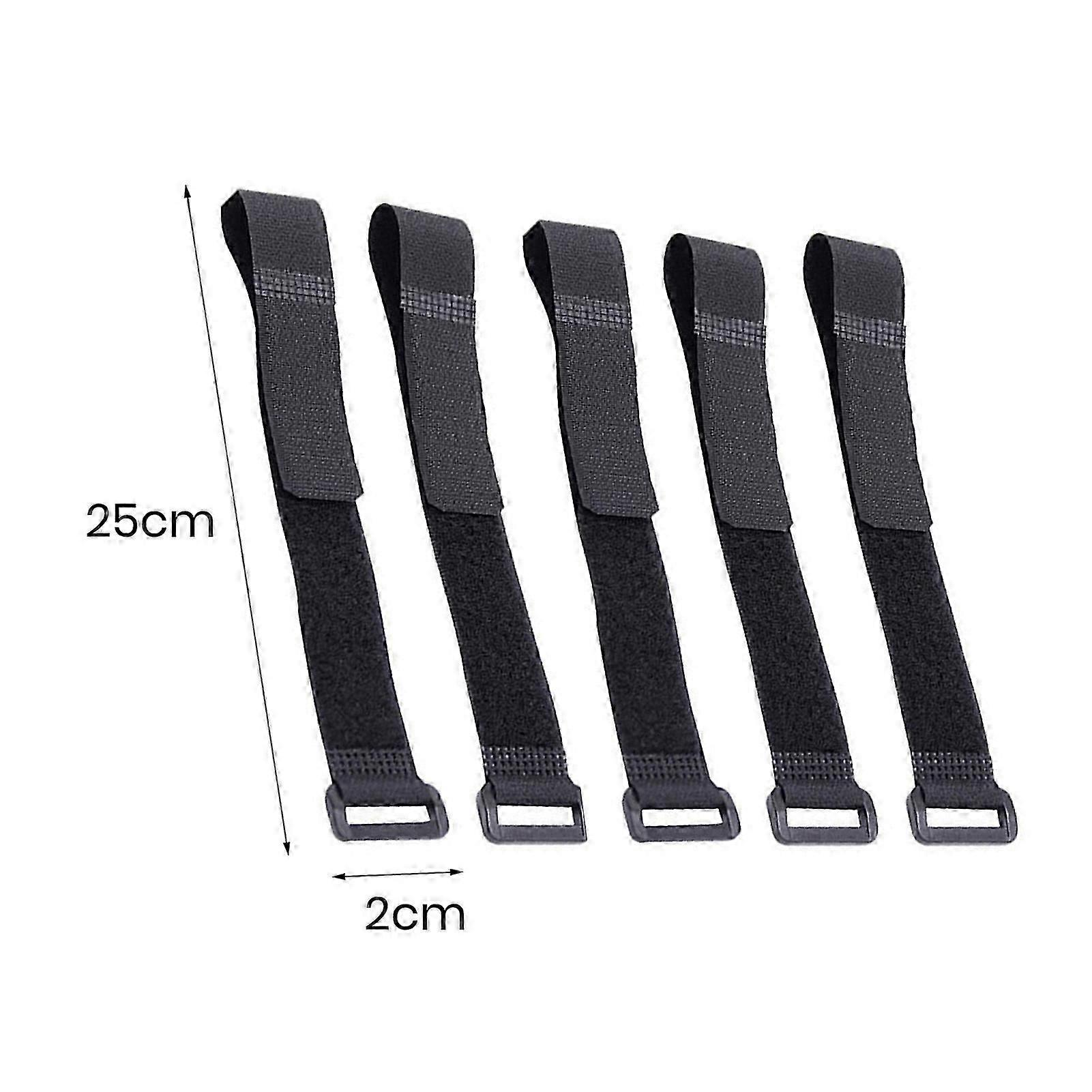 5Pcs Fastener Straps with Hook-Loop Plastic Buckle Strong Adhesion Wear ...