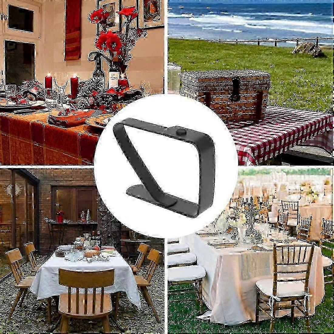 8pack Stainless Steel Tablecloth Clips Black Picnic Tablecloth Clips ...
