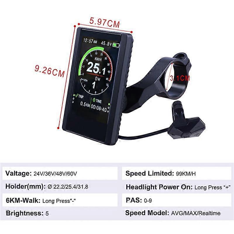Colorful Screen Display P850C Speedometer for Electric Bicycle | Fruugo UK
