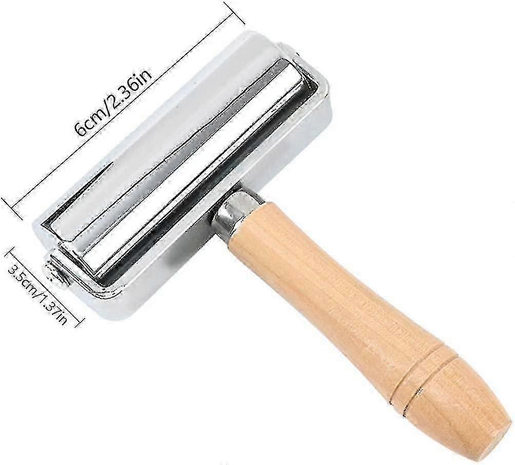 Leather Pressure Roller Leather Craft Roller Wood Handle With Silver ...