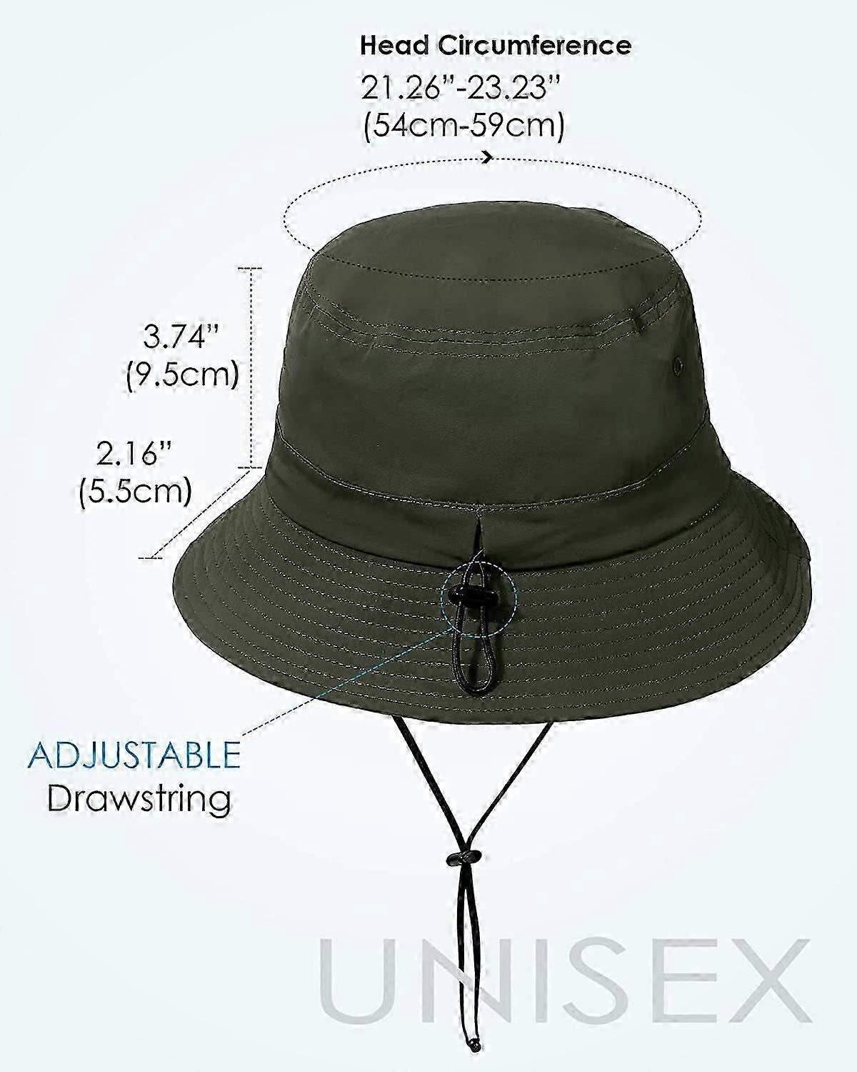 Waterproof Bucket Hat for Women Men Rain Hat UPF 50+ Wide Brim Boonie ...