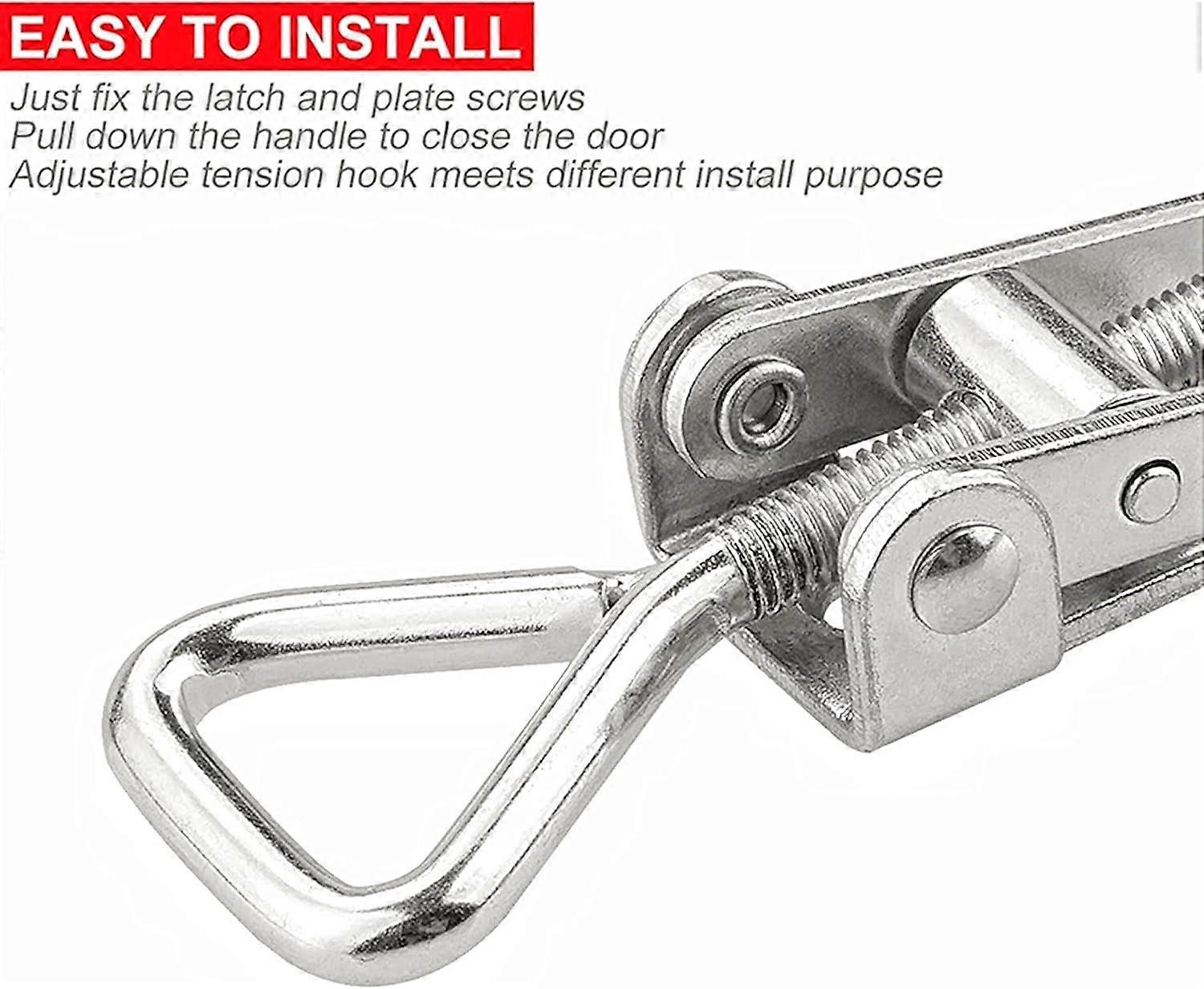Stainless Steel 304 Adjustable Toggle Clamp Catch Clasp 2 Pack with ...