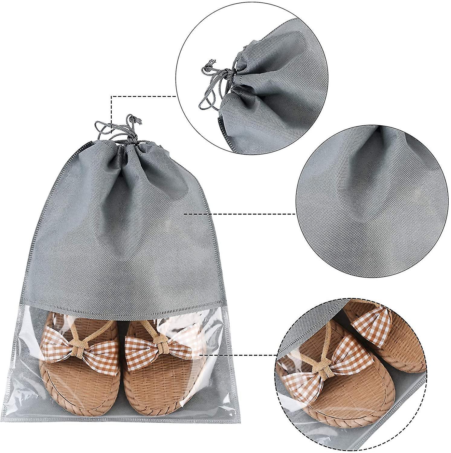 10 Pieces Travel Shoe Storage Bag Non-woven Storage Bag Portable Shoes ...