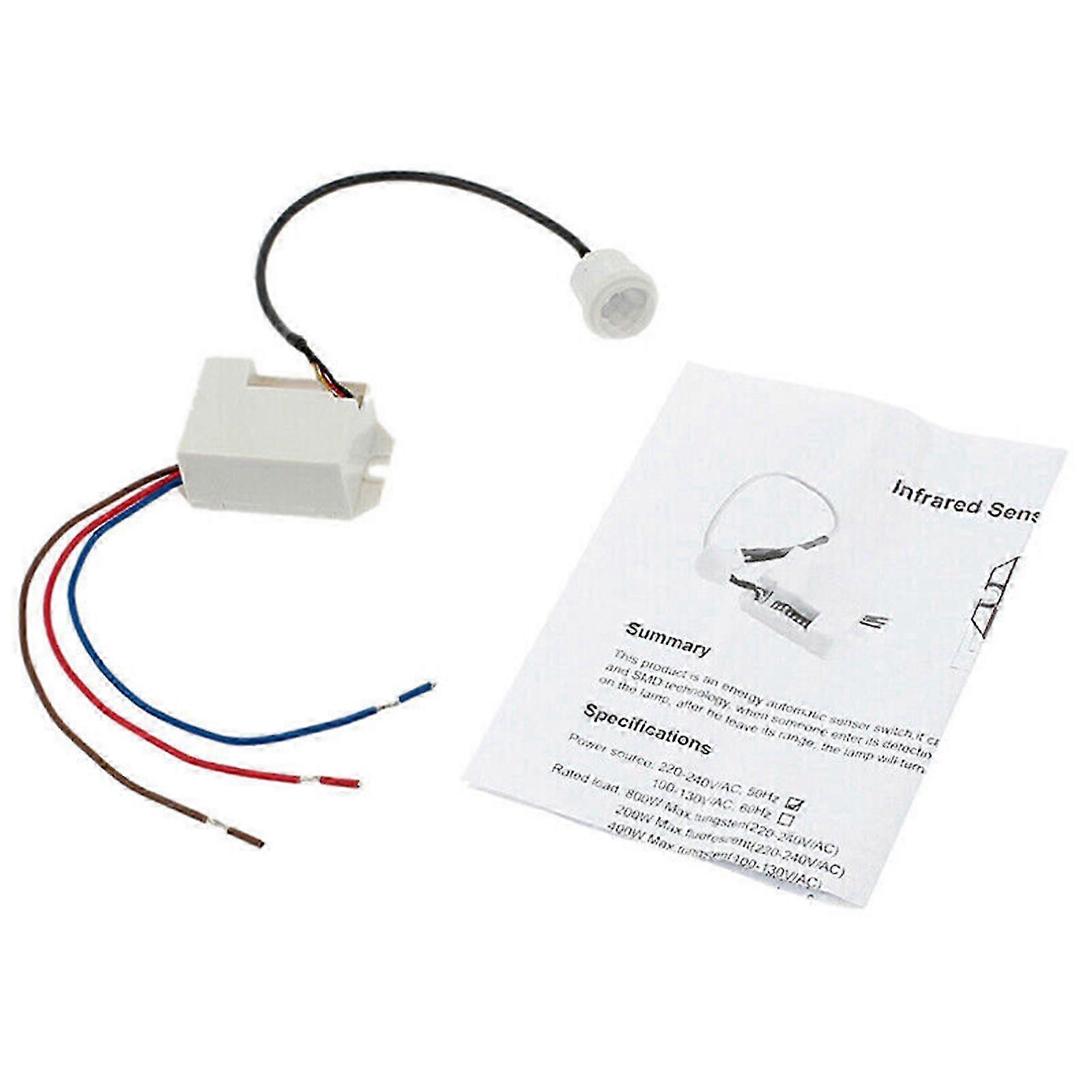 Motion Sensor Detector 230V AC Max 800W Installation Movement Detection ...