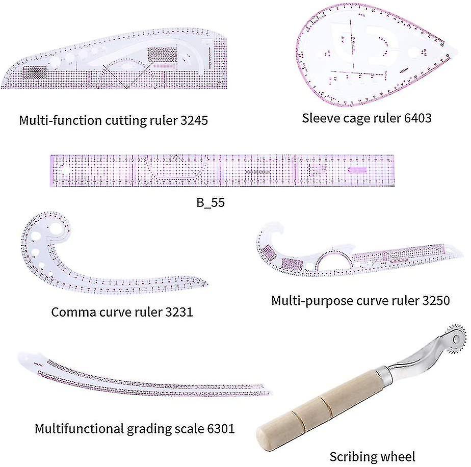 Skæring lineal, Kurve Lineal, Sporing Hjul, Patchwork Lineal ...