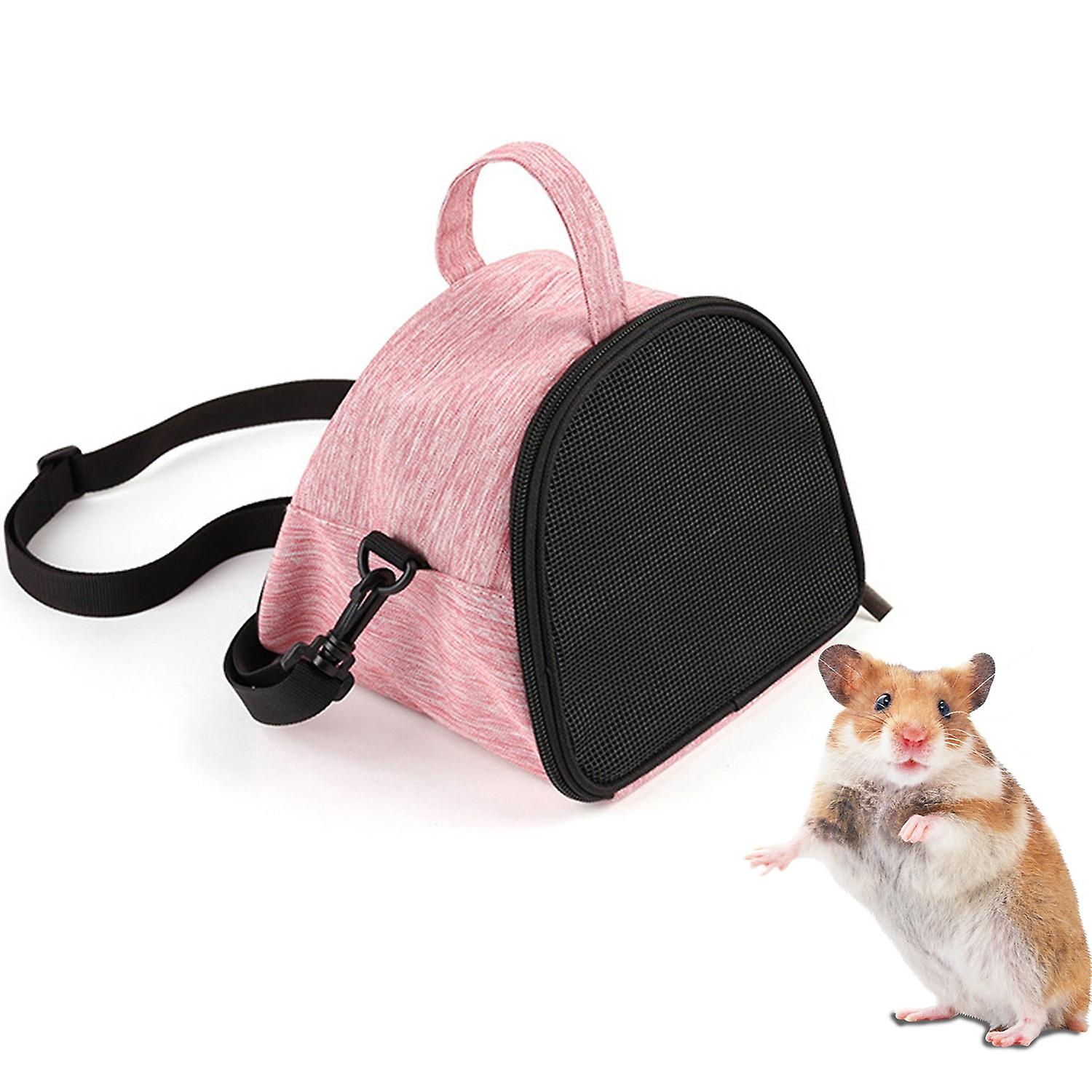 Portable Hamster Carrier Zipper Closure Soft Texture Mesh Design ...