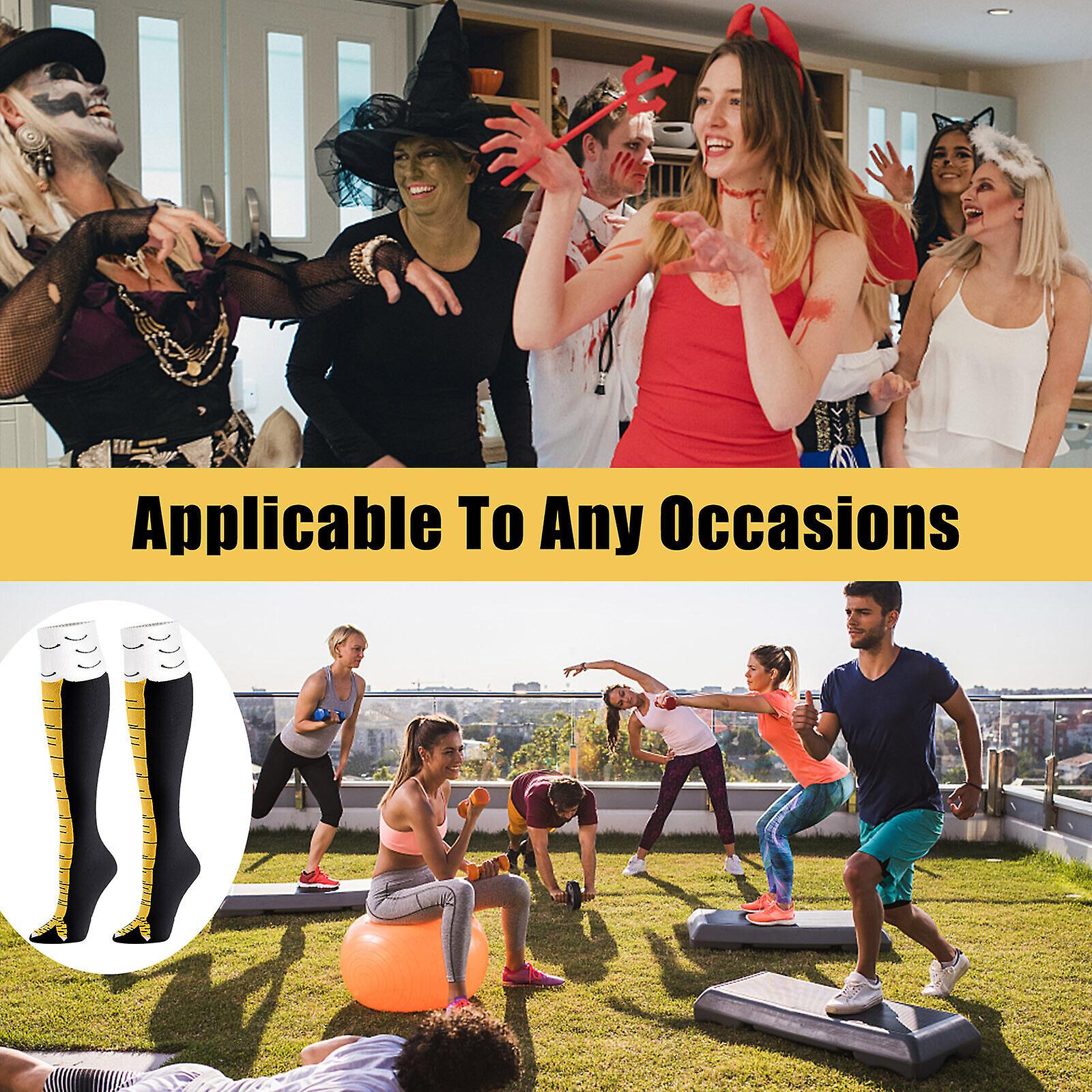 Funny Socks Chicken Legs Cartoon Animal Foot Knee Fitness Novelty ...