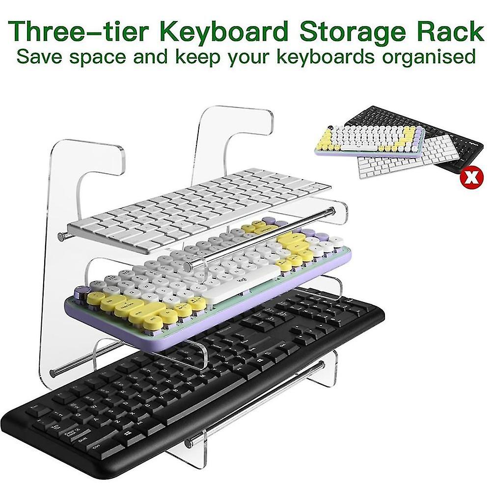 3-tier Mechanical Keyboard Holder Display Stand Keyboard Shelf For ...
