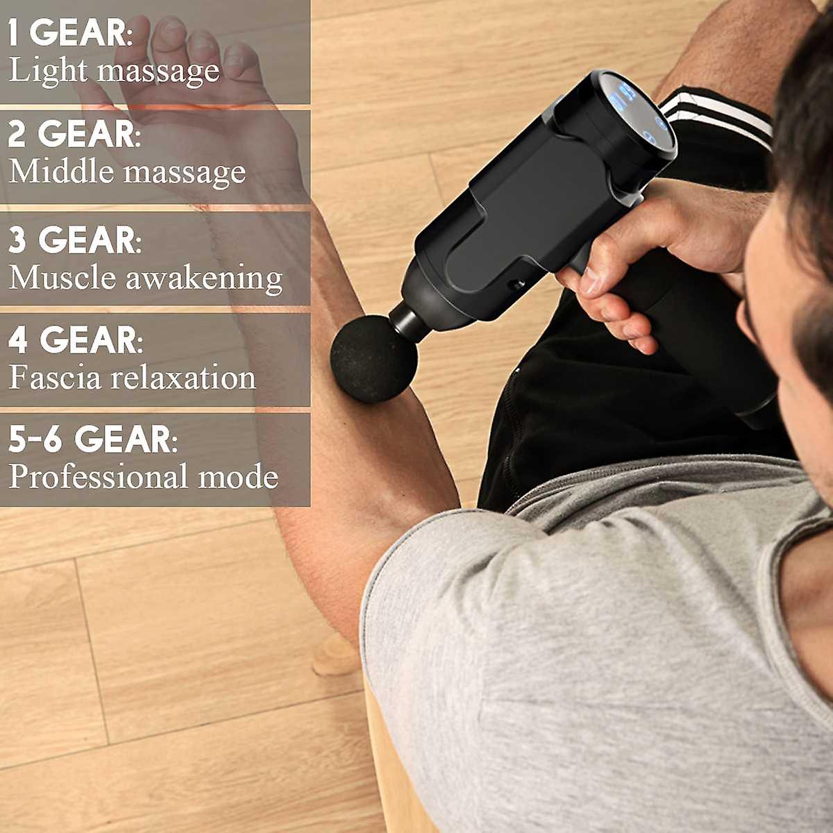 3200Rpm High Frequency Massage Gun Lcd Muscle Relax Body Relaxation ...