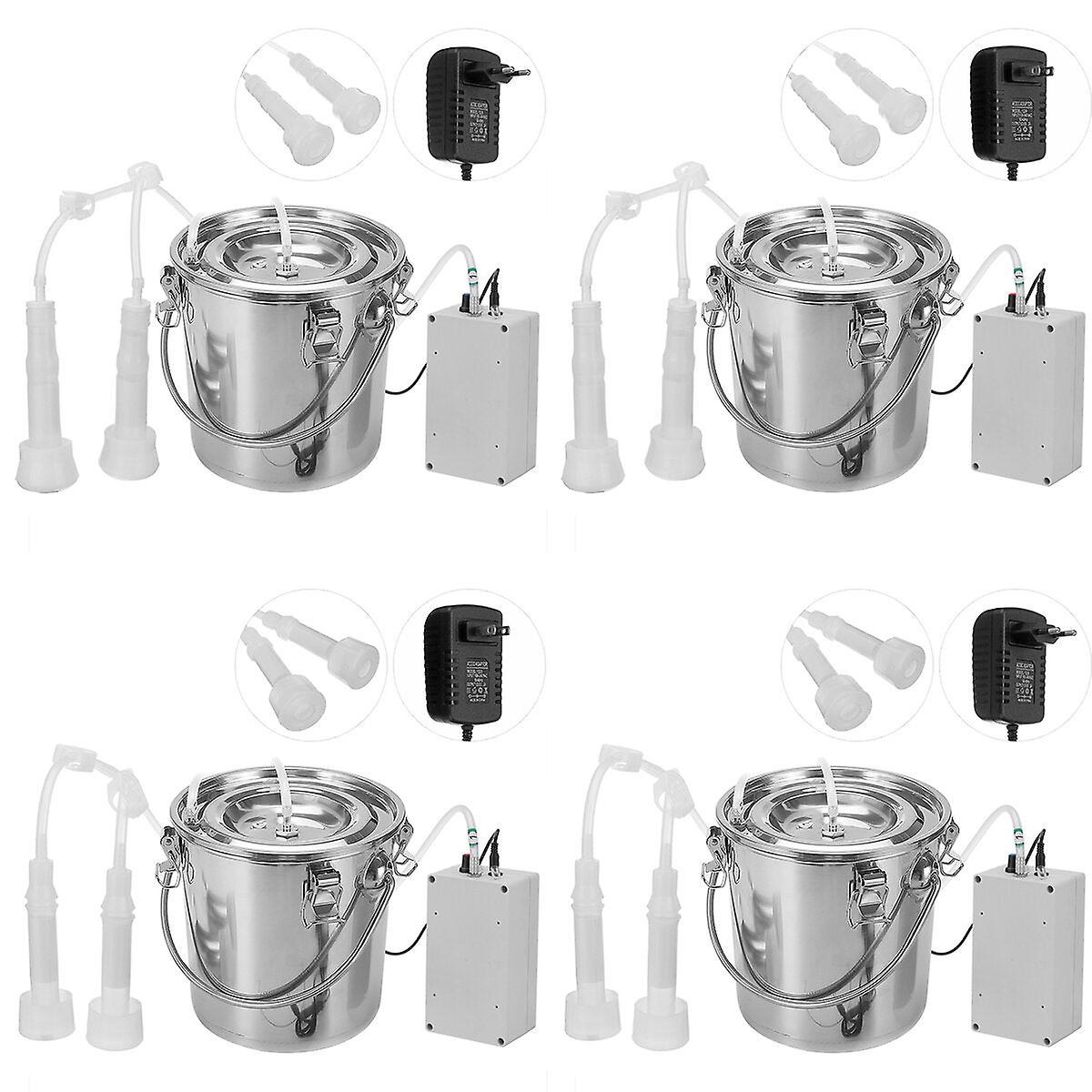 5L Electric Milking Machine Stainless Steel Bucket Pulsating Milking ...