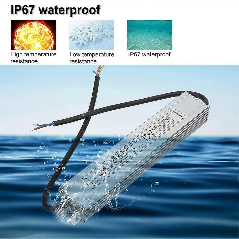 IP67 Waterproof Aluminum Shell LED Power Supply Driver Transformer Output 24V 60W 2.5A | Fruugo UK