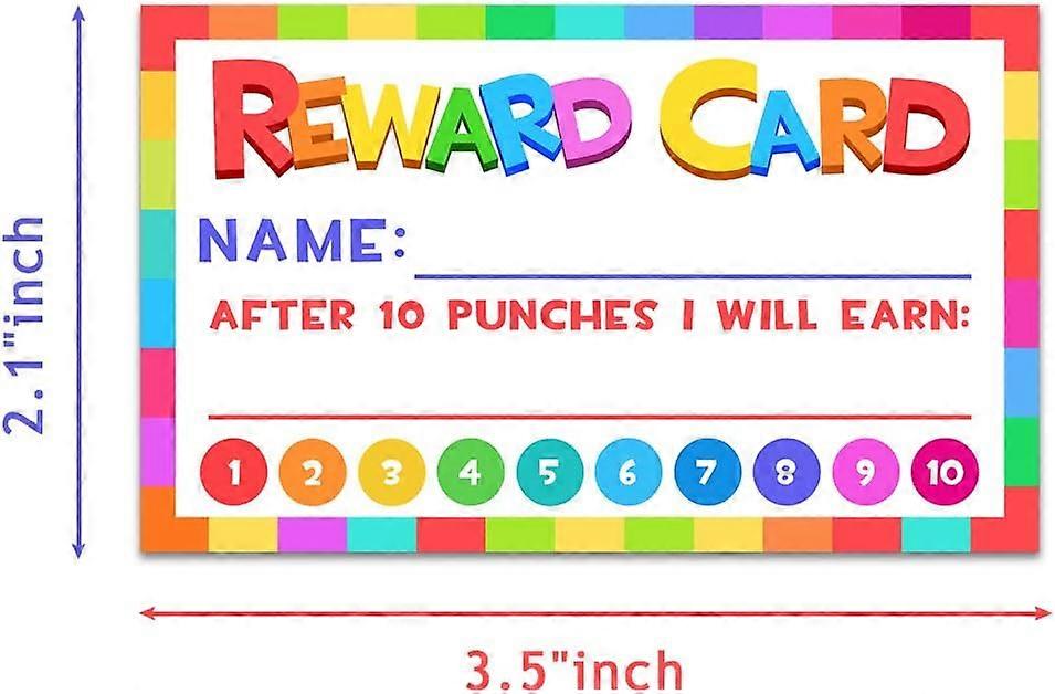 Punch Cards for Classroom, 208 Pack Kids Behavior Reward Punch Cards ...