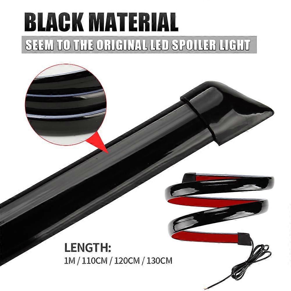 120cm Led Spoiler Light For Car Universal Black Carbon Fiber Rear ...