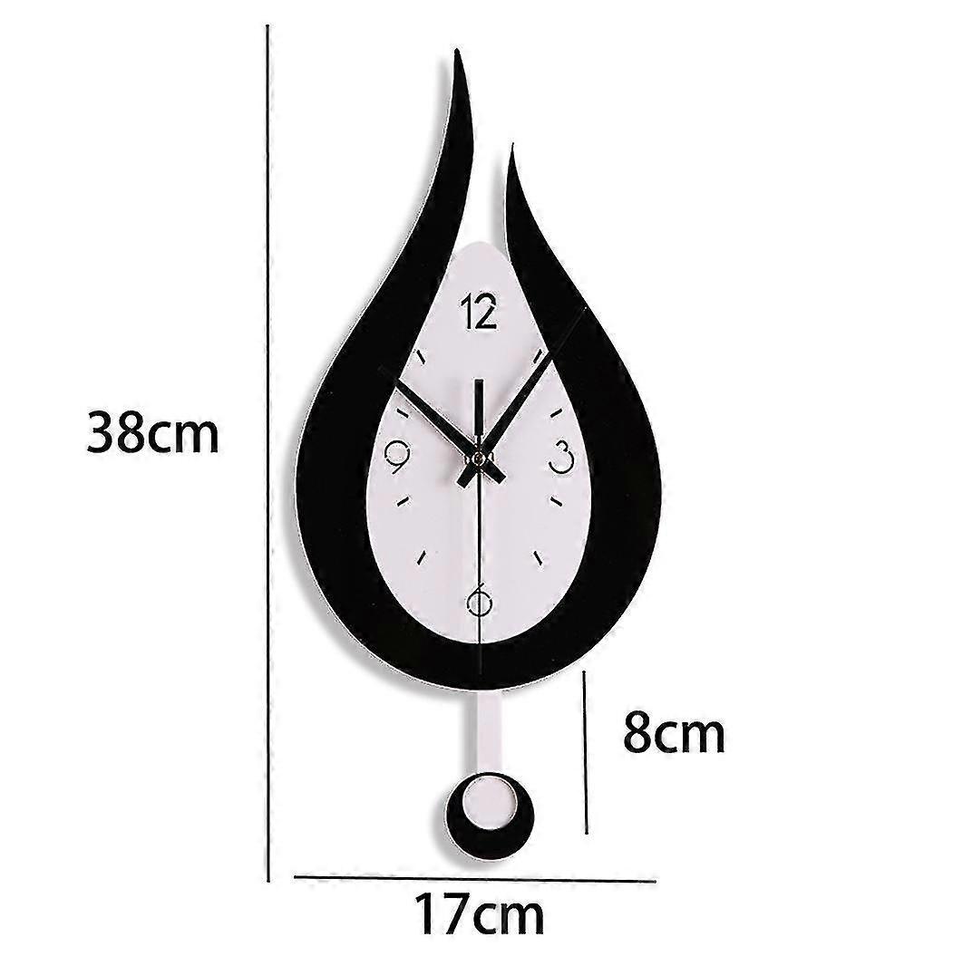 Wall Clock Modern Creative Water Drop Pendulum Clock With Pendulum ...