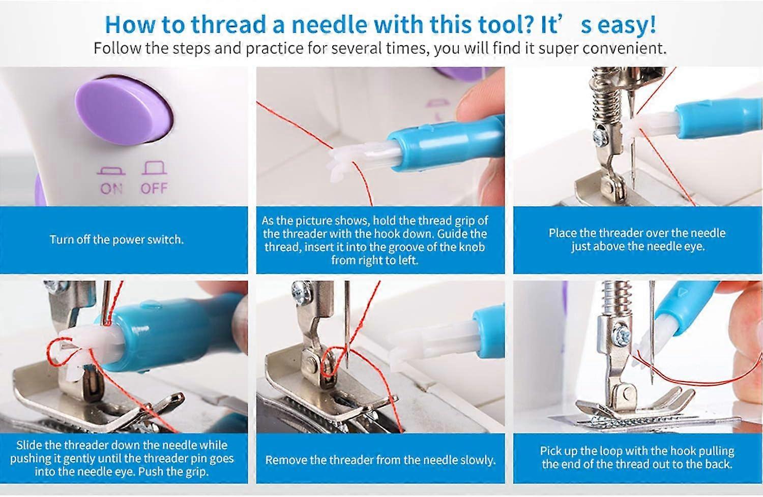 2025 New 2Pcs Sewing Machine Needle Threader Automatic Threader Quick ...