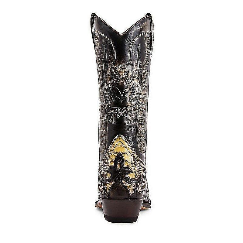 Python Western Boot Colorblock Embroidery Men Boots | Fruugo UK