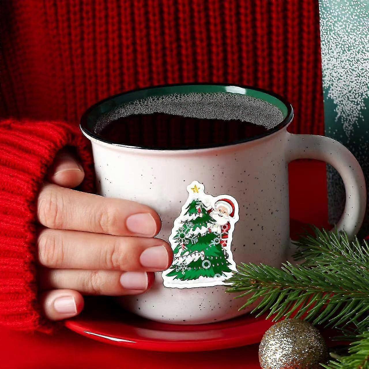 100 Pcs Christmas Stickers Shiny Christmas Decorations Stickers For ...