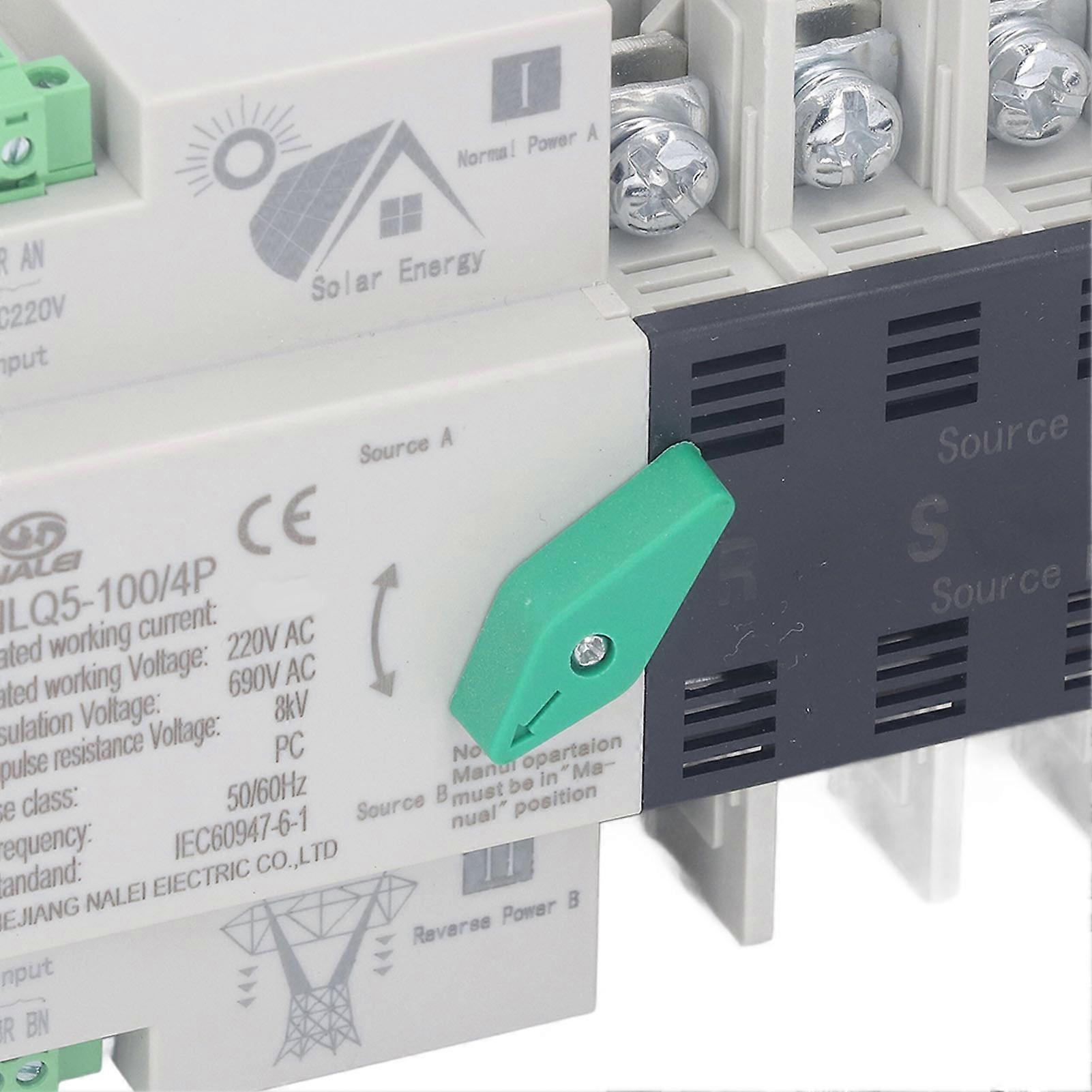 Dual Power Automatic Transfer Switch 4P ATS Electrical Selector Switch ...