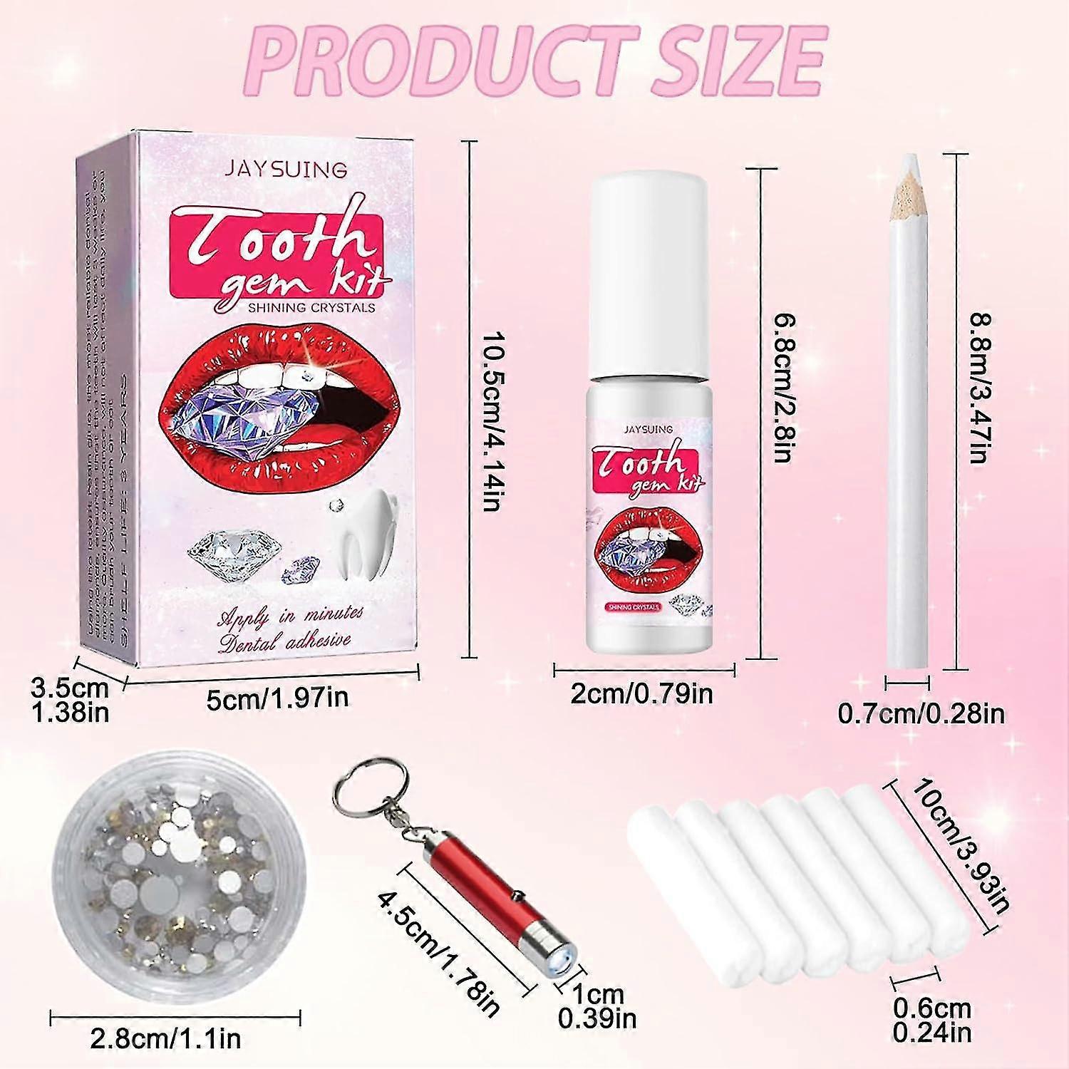 Tooth Gemstone Set Tartar Jewellery Teeth Gems Kit Diy Tooth Gemstone ...