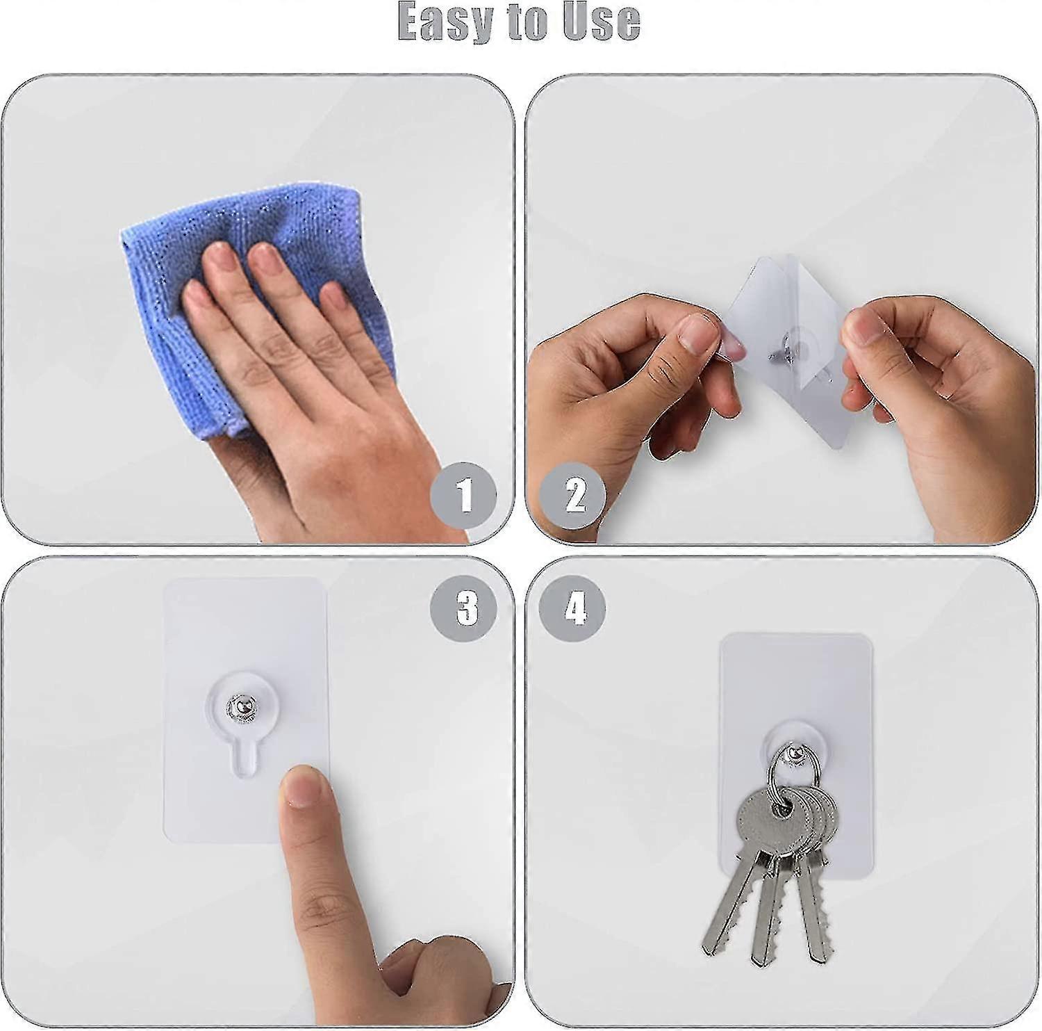 Adhesive Wall Screws Hanging Nails, No-drilling Waterproof Screw Free ...