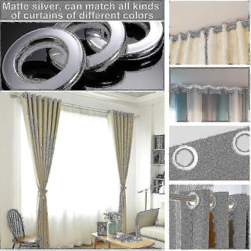50 Pieces Plastic Curtain Rings Curtain Eyelet Rings 40mm Plastic Rings ...
