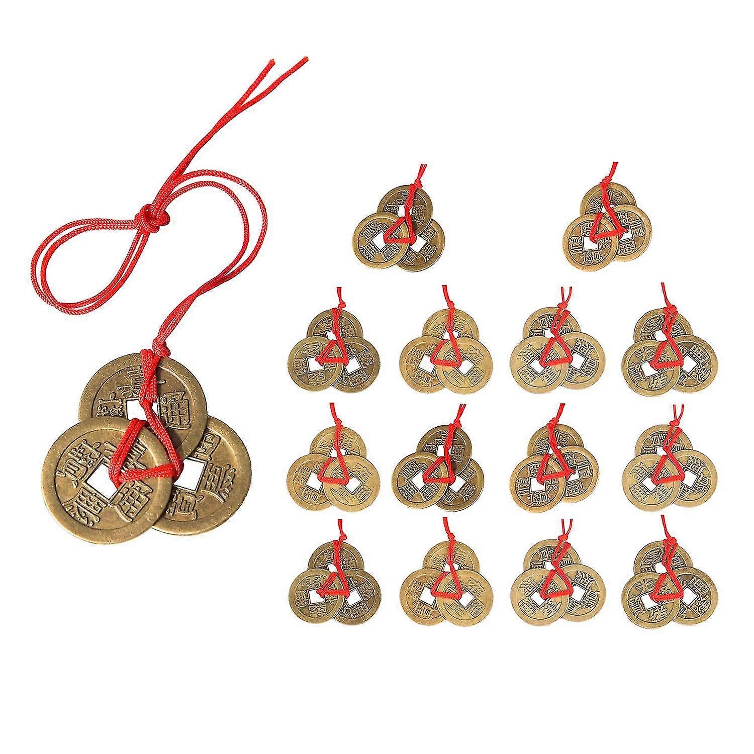 15 Chinese Fortune Coins Feng Shui Coins Traditional Coins With Red ...