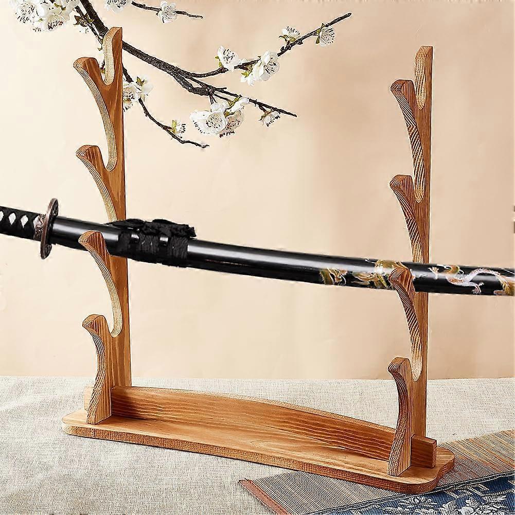 Sword Stand Wooden Sword Katana Holder Stand Desktop Bracket Samurai Sword Display Sword ...
