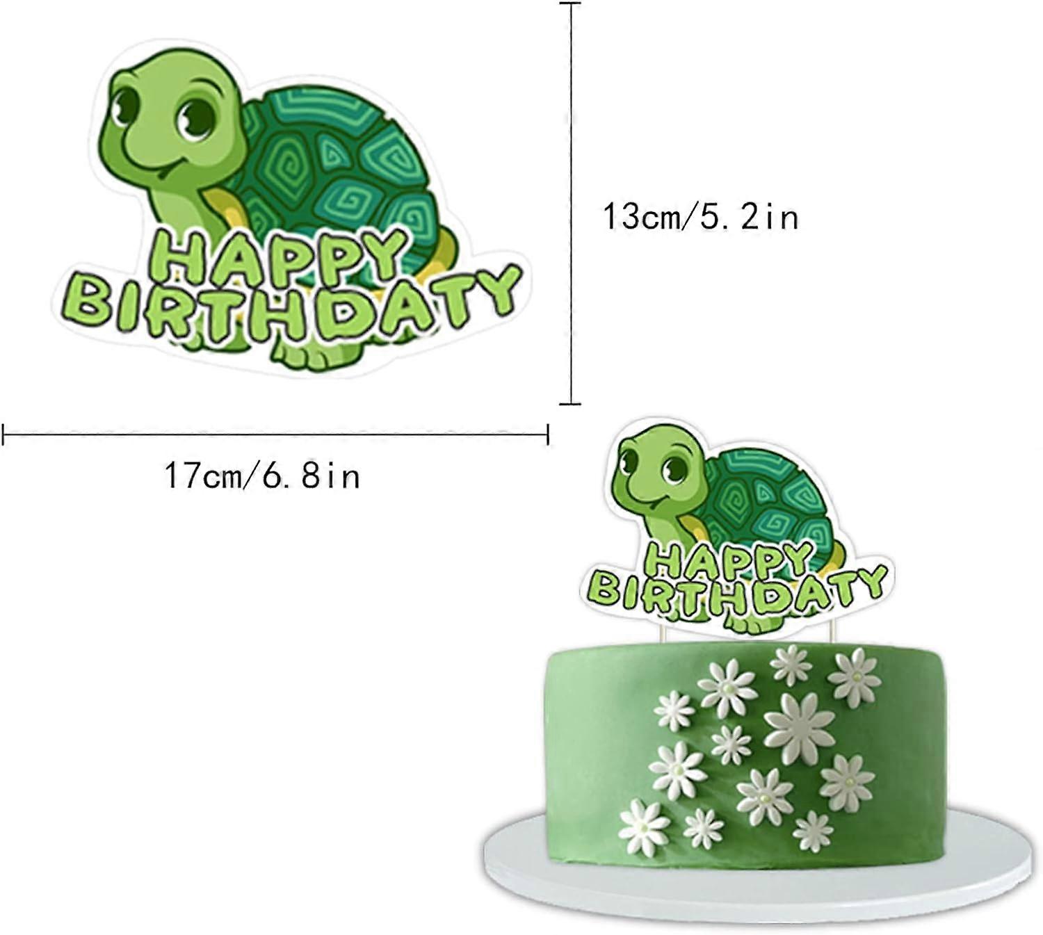 Turtle Baby Party Supplies Set with Happy Birthday Banner, Turtle ...