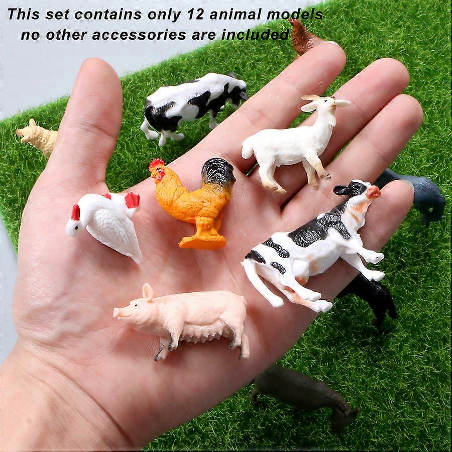 Simulation Wild Animals Model Playset With Tree Fence,Action Figure ...