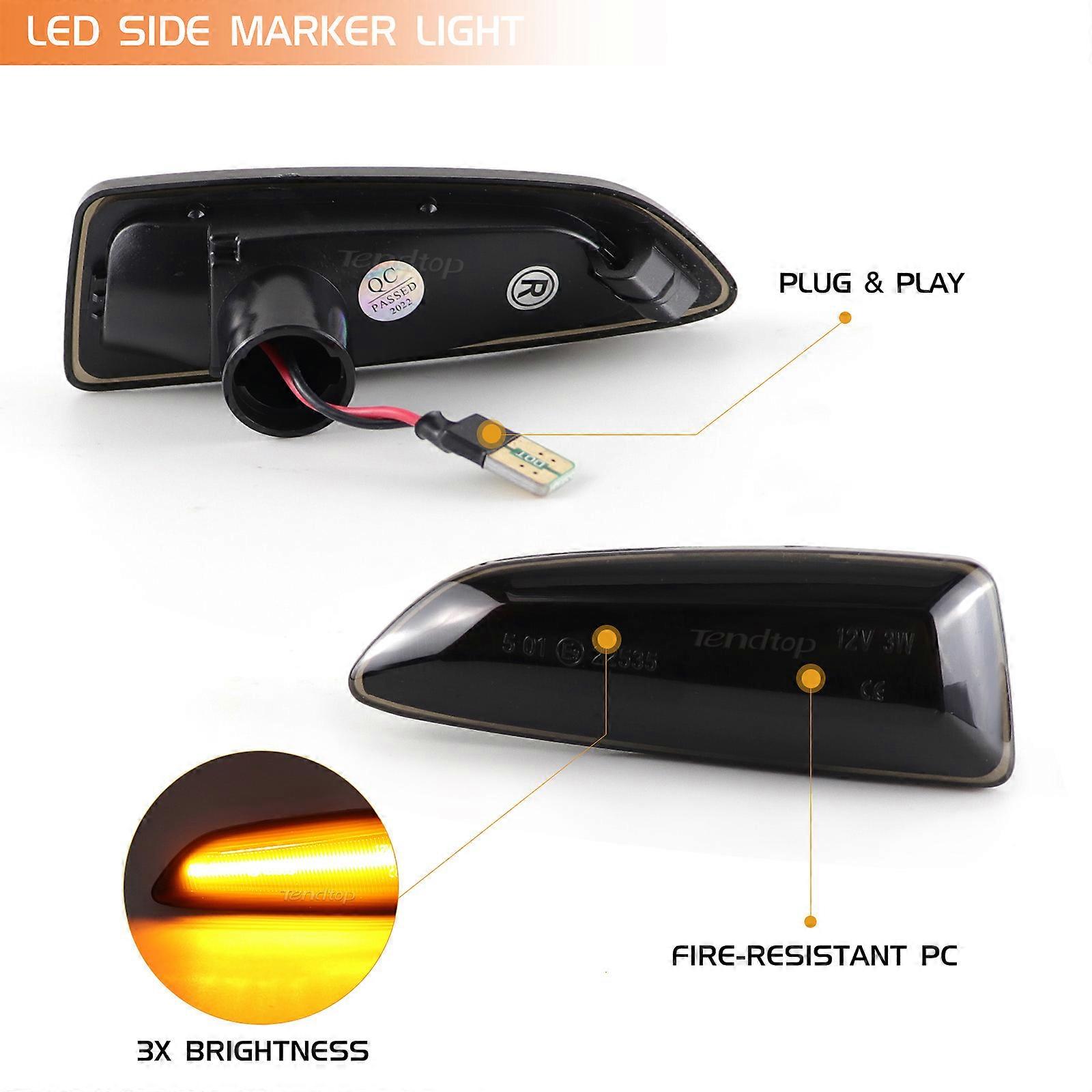2Pcs Led Dynamic Side Marker Turn Signal car light For Opel Astra J ...