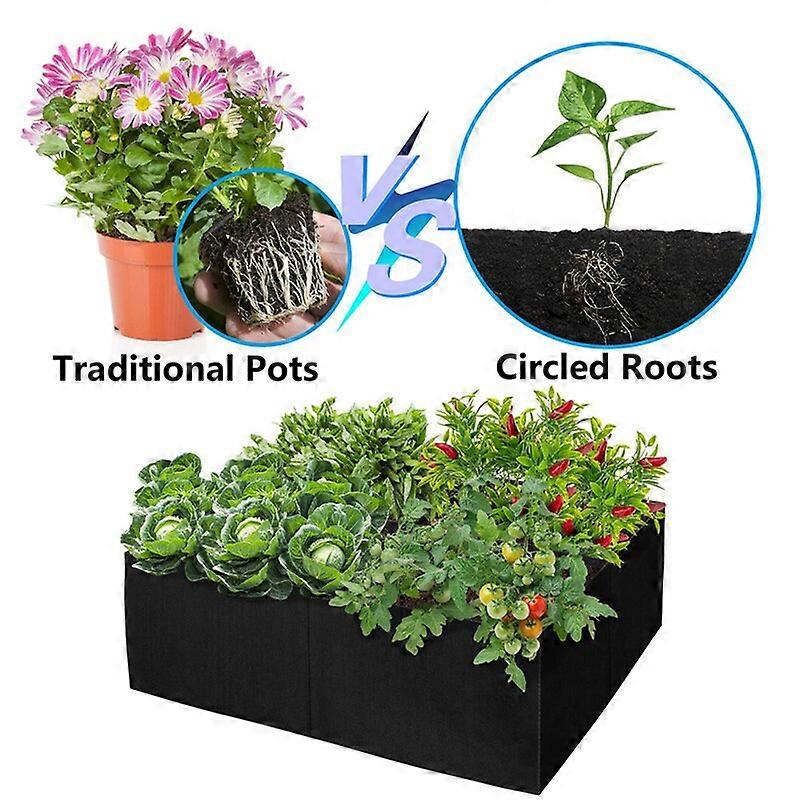 Felt Multi-grid Planting Bag Plant Growth Bag Square Indoor and Outdoor ...