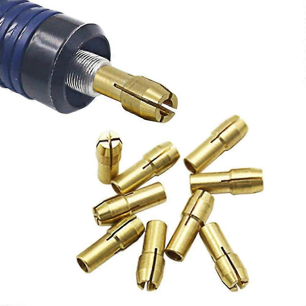 10pcs 0.5-3.2mm Precision Brass Chucks For Dremel Drill - Electric ...