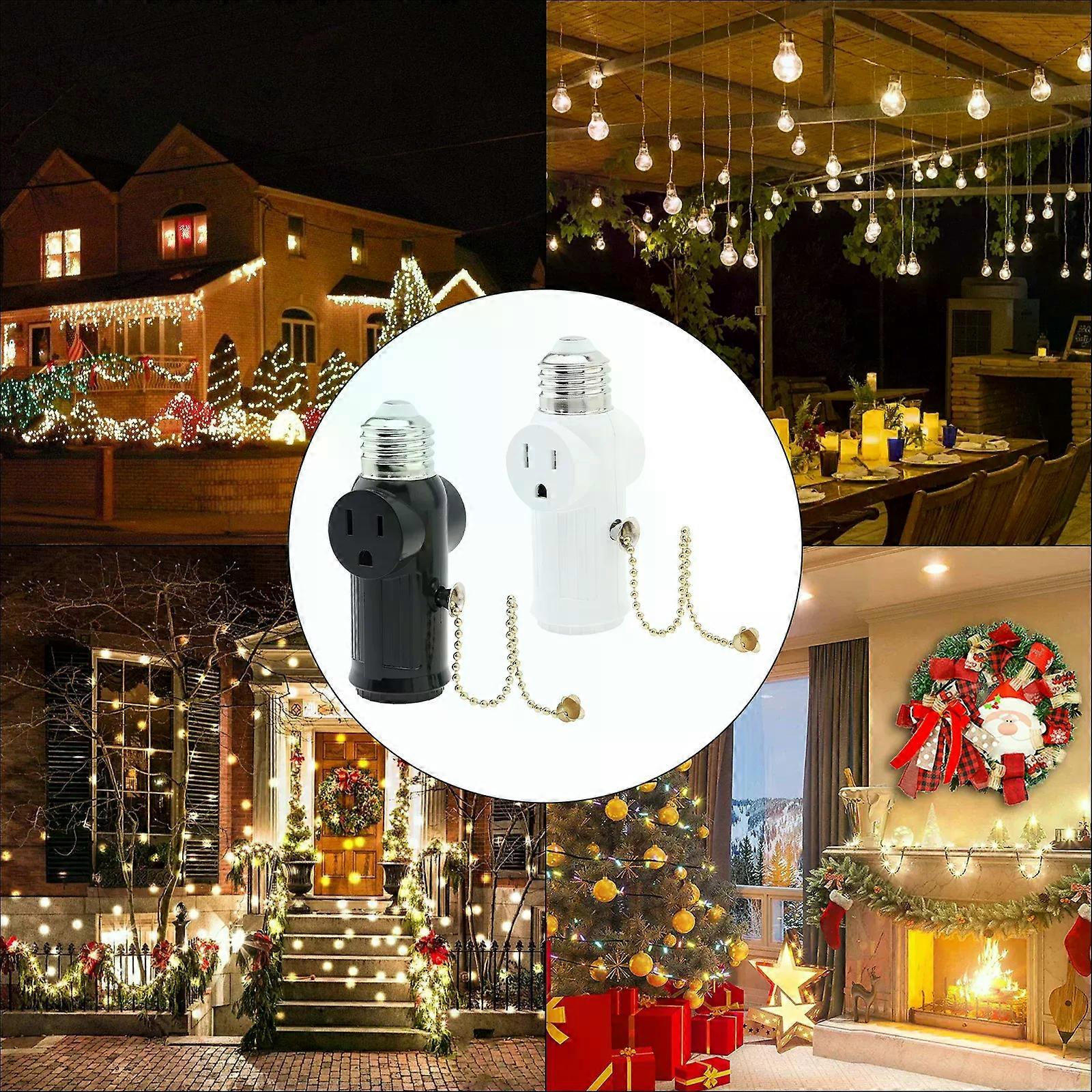 E26 Bulb Screw Socket Outlet Adapter Light Holder Splitter Base Lamp 3 ...