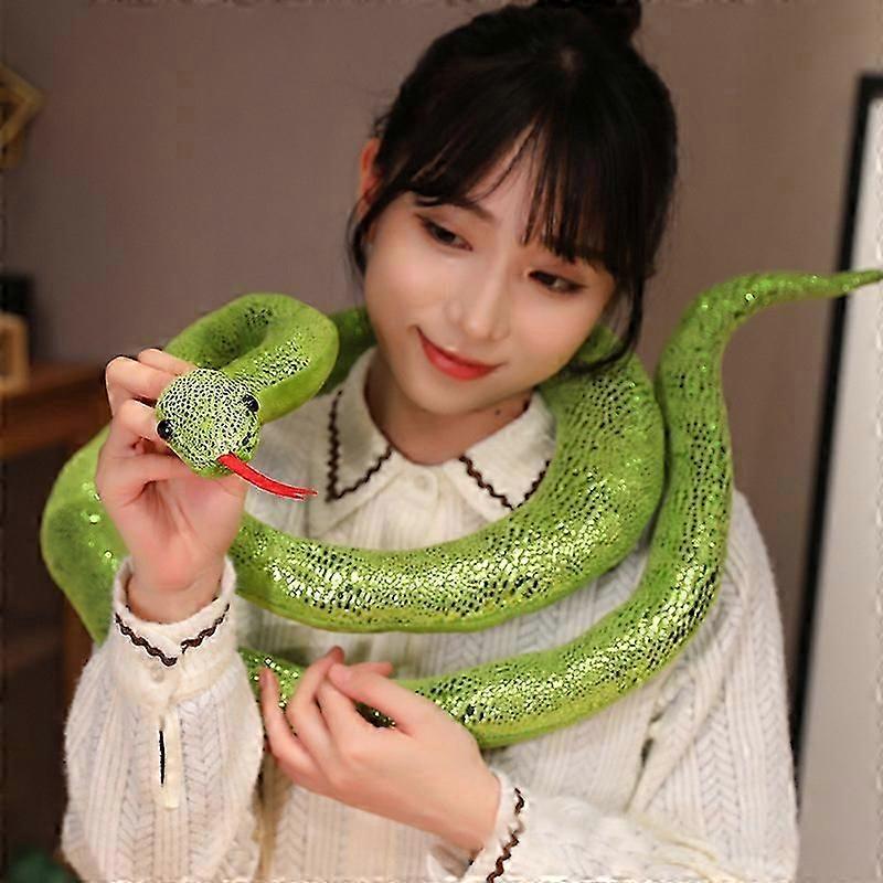 Simulation Giant Python Plush Toy Long Snake Plush Toy Decorated ...