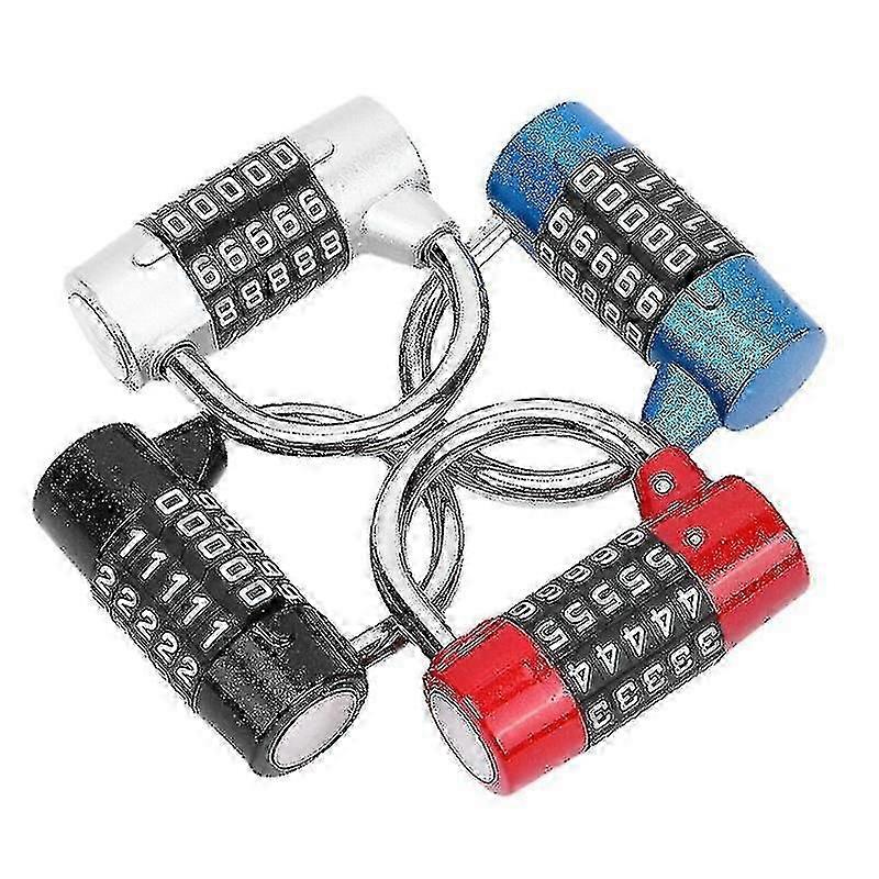 Blue 5 Digit Combination Padlock, Resettable For School, Toolbox ...