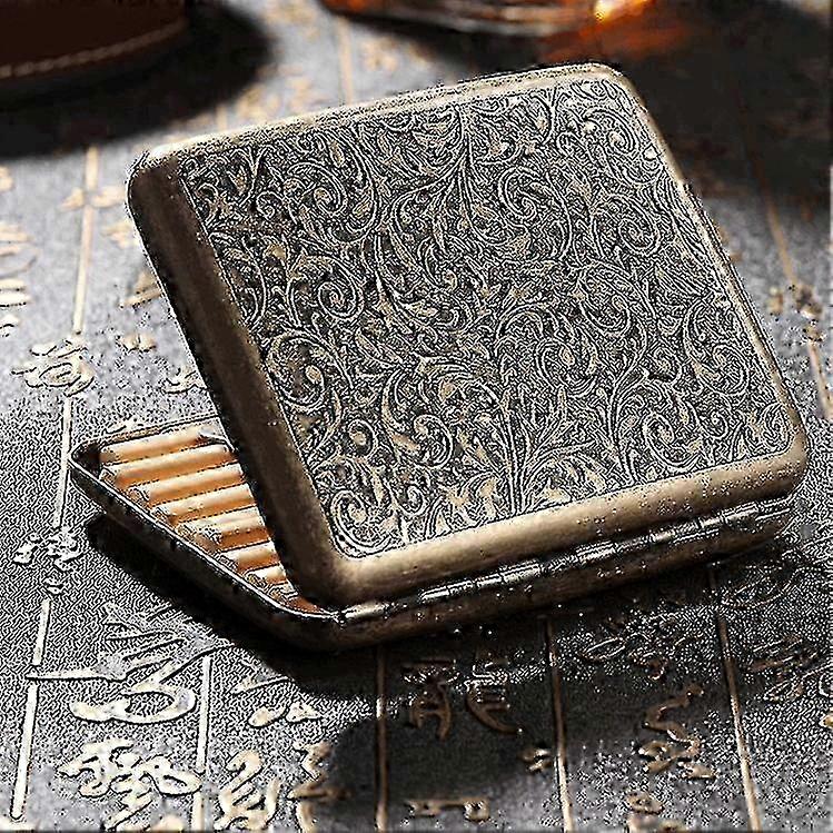 Cigarette Cases,New Bronze Coagulation Flower 20 Pack Metal Pure Copper ...
