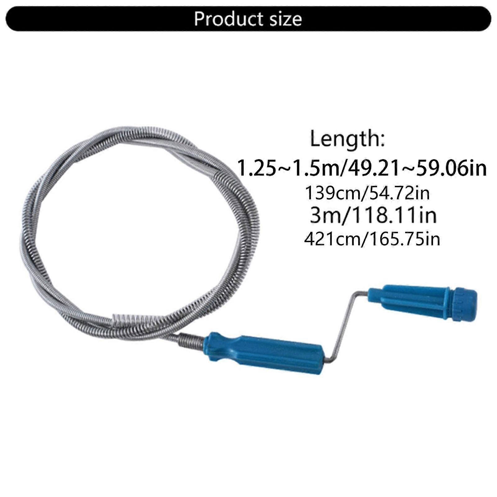 Drain Auger Plumbing Snake Drain Hair Clog Removal Tool Spring Pipe ...