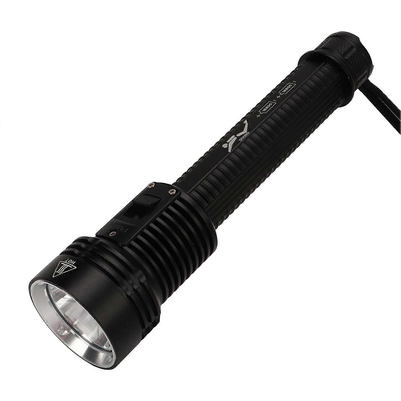 T40 Diving Flashlight Magnetron Switch Strong Light Dive Torch IPX8 ...