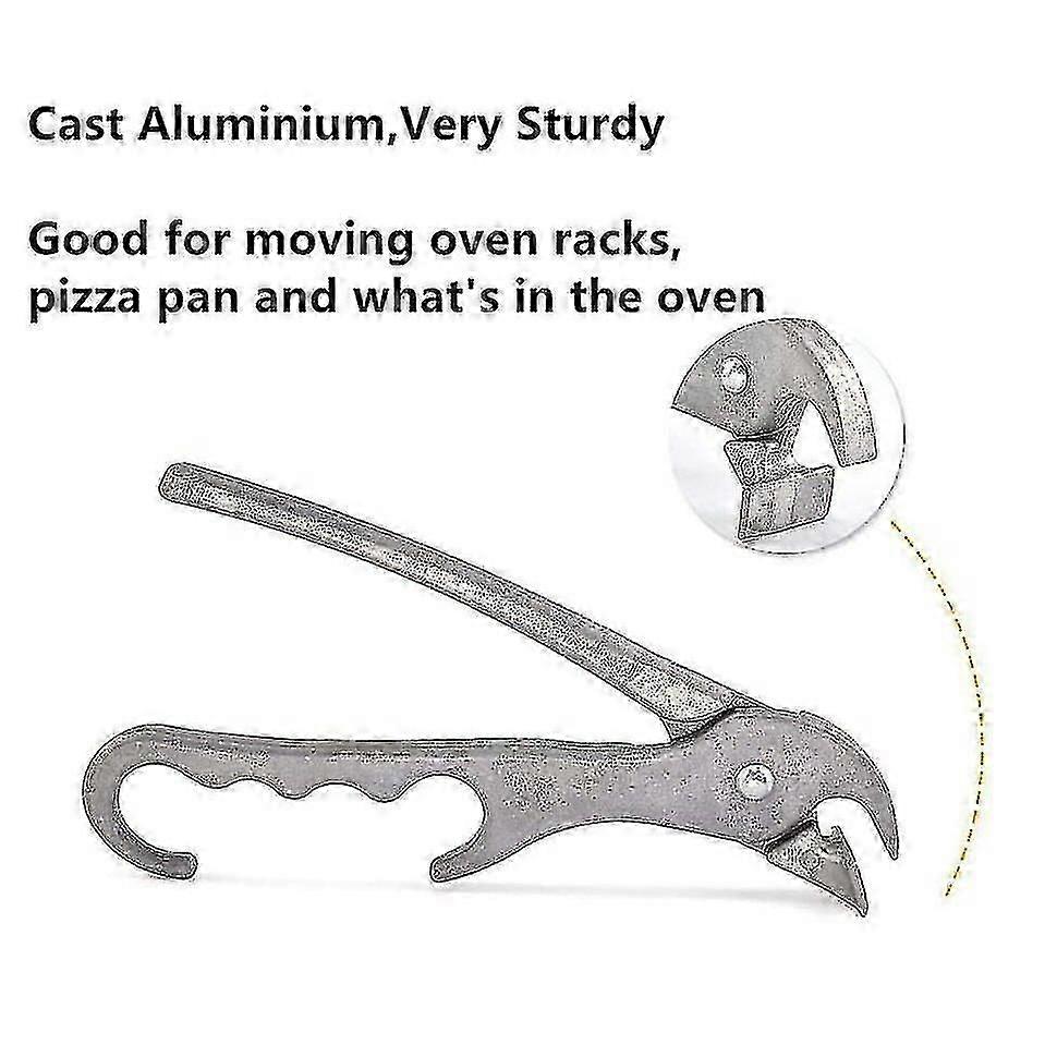 Cast Aluminum Deep Pizza Pan Gripper - Heavy Duty Oven Tongs for Hot ...