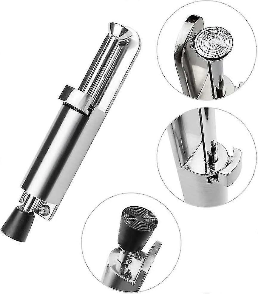 Heavy Duty Metal Door Stop with Spring Loaded Floor Mount, Zinc Alloy ...