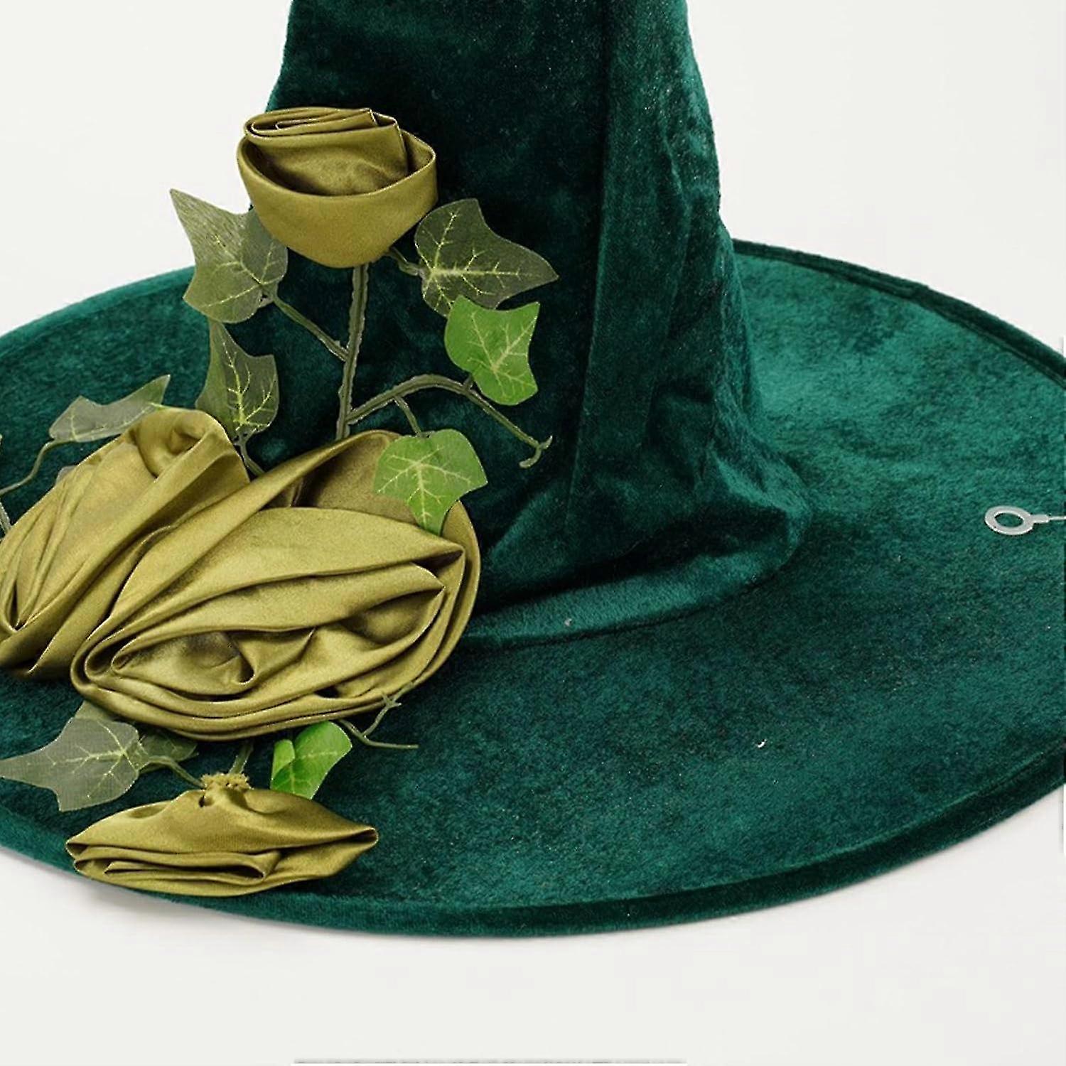 Women's Green Wizard Hat Floral Vine Carnival Costume Accessory | Fruugo UK