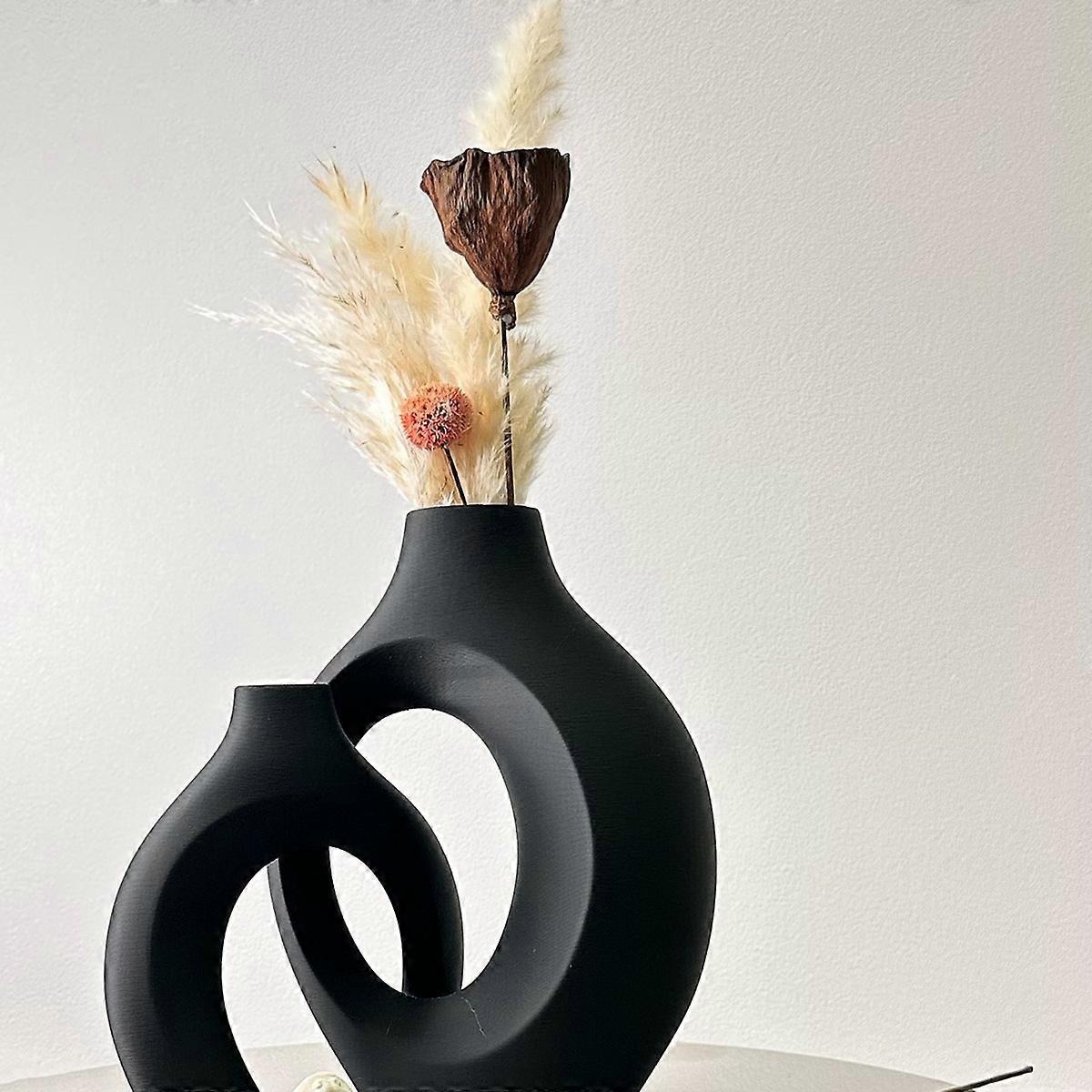 2 Piece Hug Nordic Simple White Vase Style Flower Arrangement Flower ...