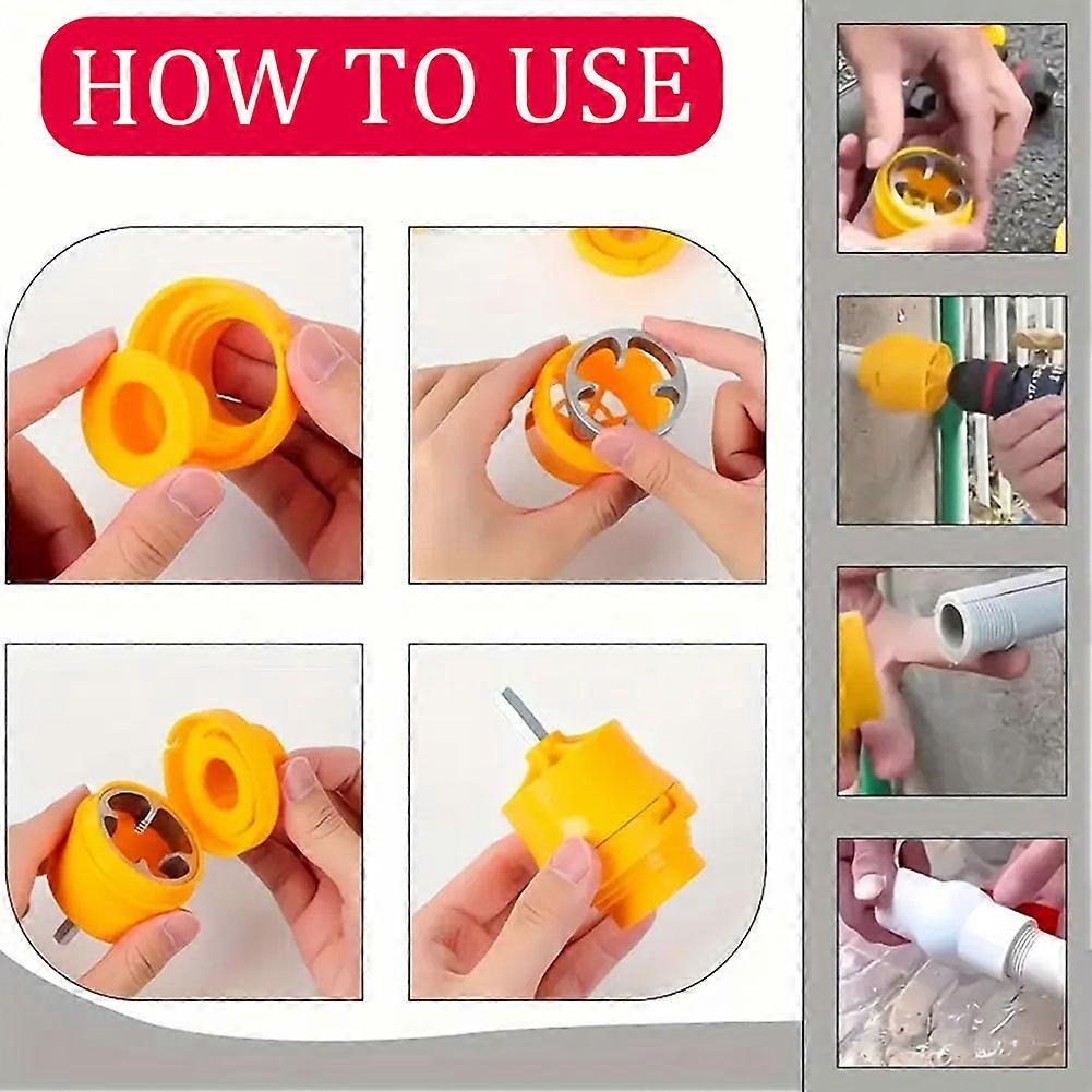 13pcs Electric Drill Compatible PVC Pipe Threader Kit with 1/2 Inch 3/4 ...