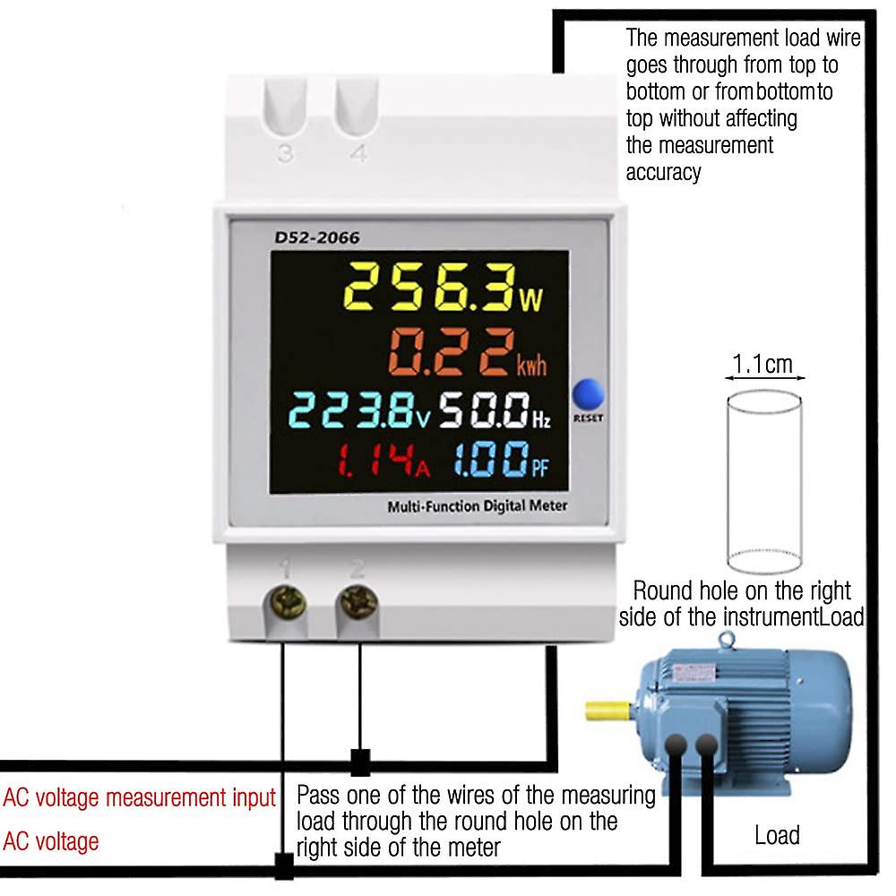Digital Energy Meter,ac 40-300v 100a Voltmeter Ammeter,multifunctional ...