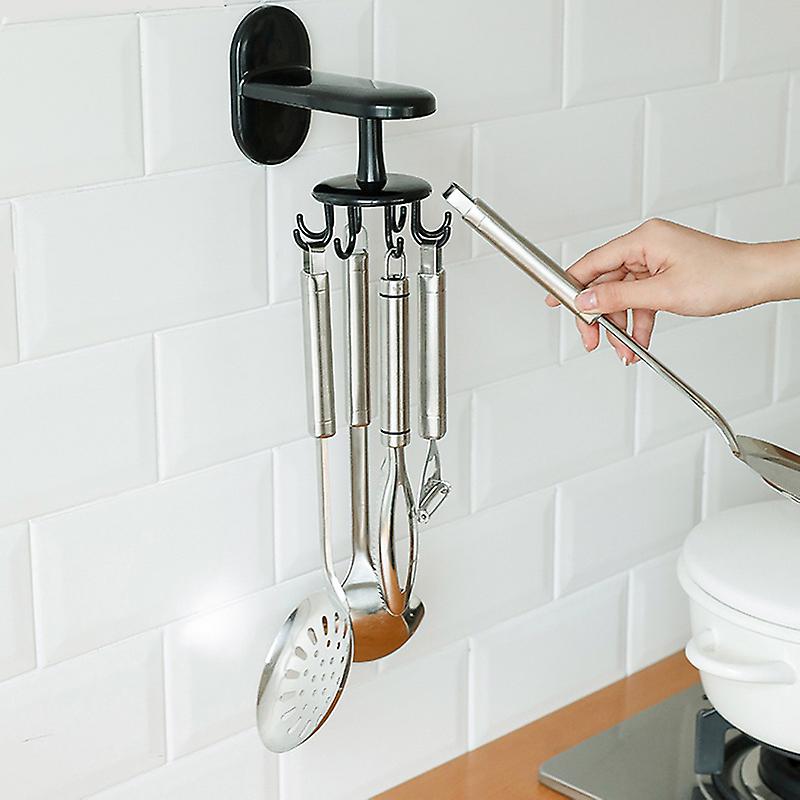 Kitchen Rotating Hook Wall Mounted Rotating Hooks Self-adhesive Utility ...